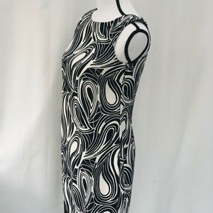 AB Studio | Dresses | Ab Studio Black White Paisley Sleeveless Dress 4 ...